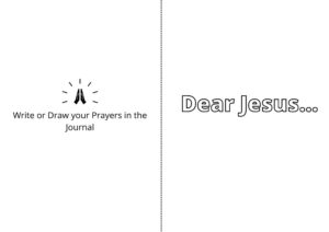 Dear Jesus Color in Prayer Journal Activity Sheet - Free Bible Worksheets