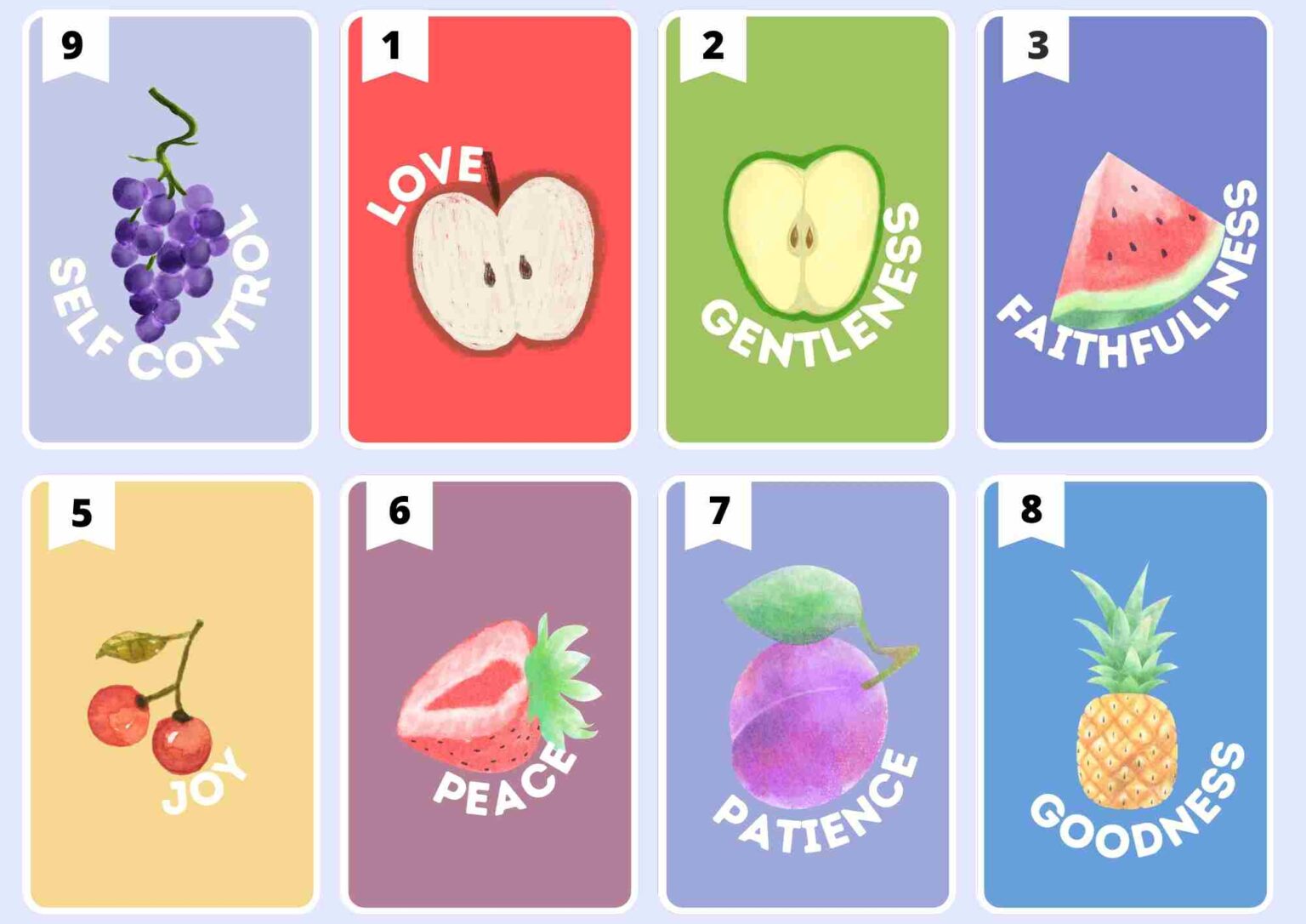 The Fruit Of The Spirit VBS Card Game Free Bible Worksheets