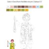 Moses Color by Numbers Worksheet - Free Bible Worksheets