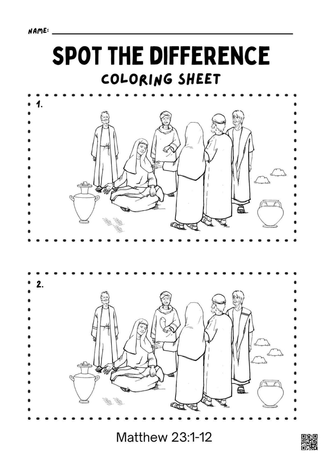 Matthew 23 1 12 Spot The Difference Free Bible Worksheets matthew-23-1-12-spot-the-difference-free-bible-worksheets