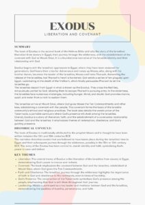 Exodus Bible Summary Sheet Printable - Free Bible Worksheets