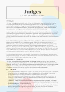 Judges Bible Summary Sheet Printable - Free Bible Worksheets