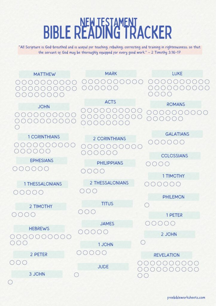 Bible Reading Tracker Printable | Stylish & Easy-to-Use Scripture ...