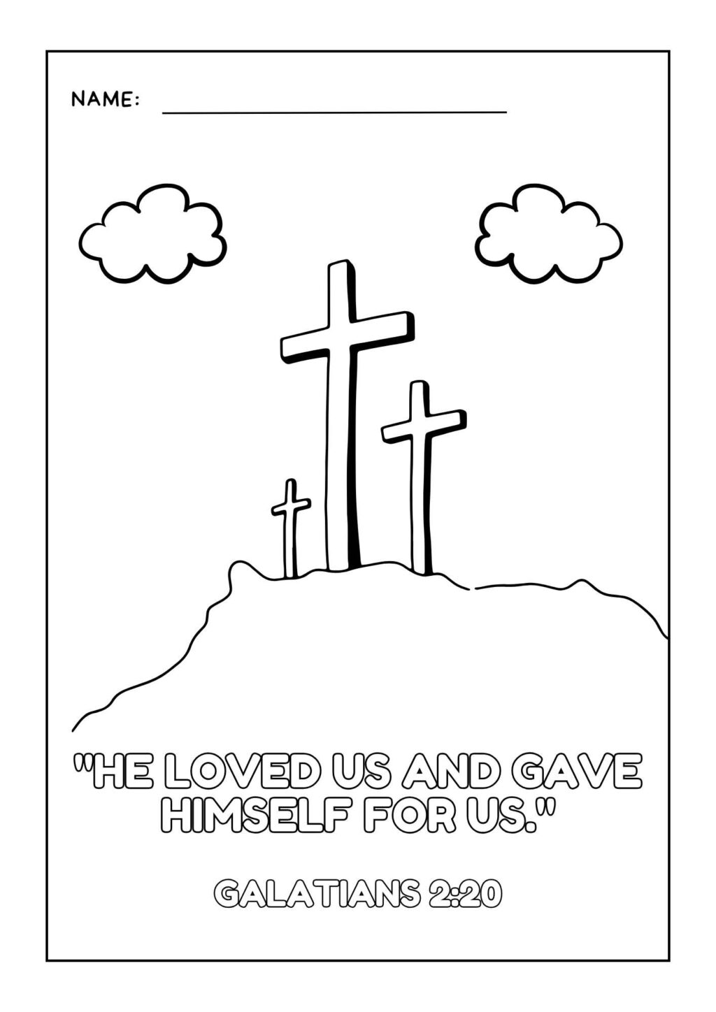 Free Christian Printable Easter Coloring Pages with Bible Verses - Free ...