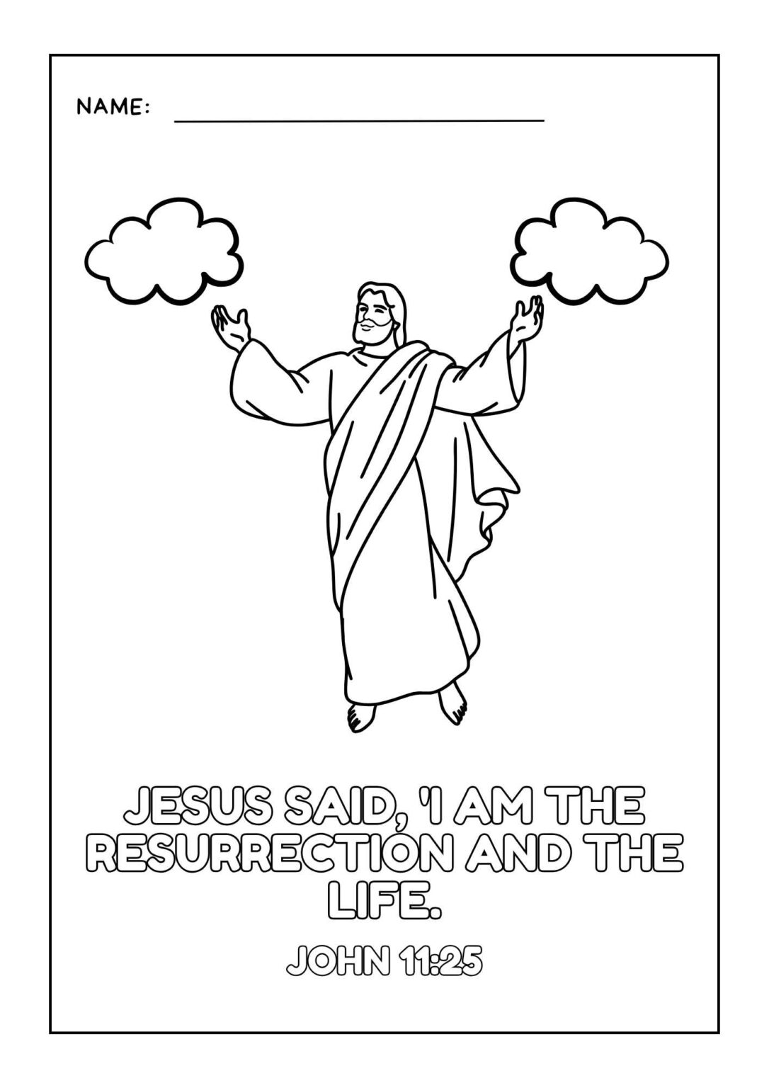 Free Christian Printable Easter Coloring Pages with Bible Verses - Free ...