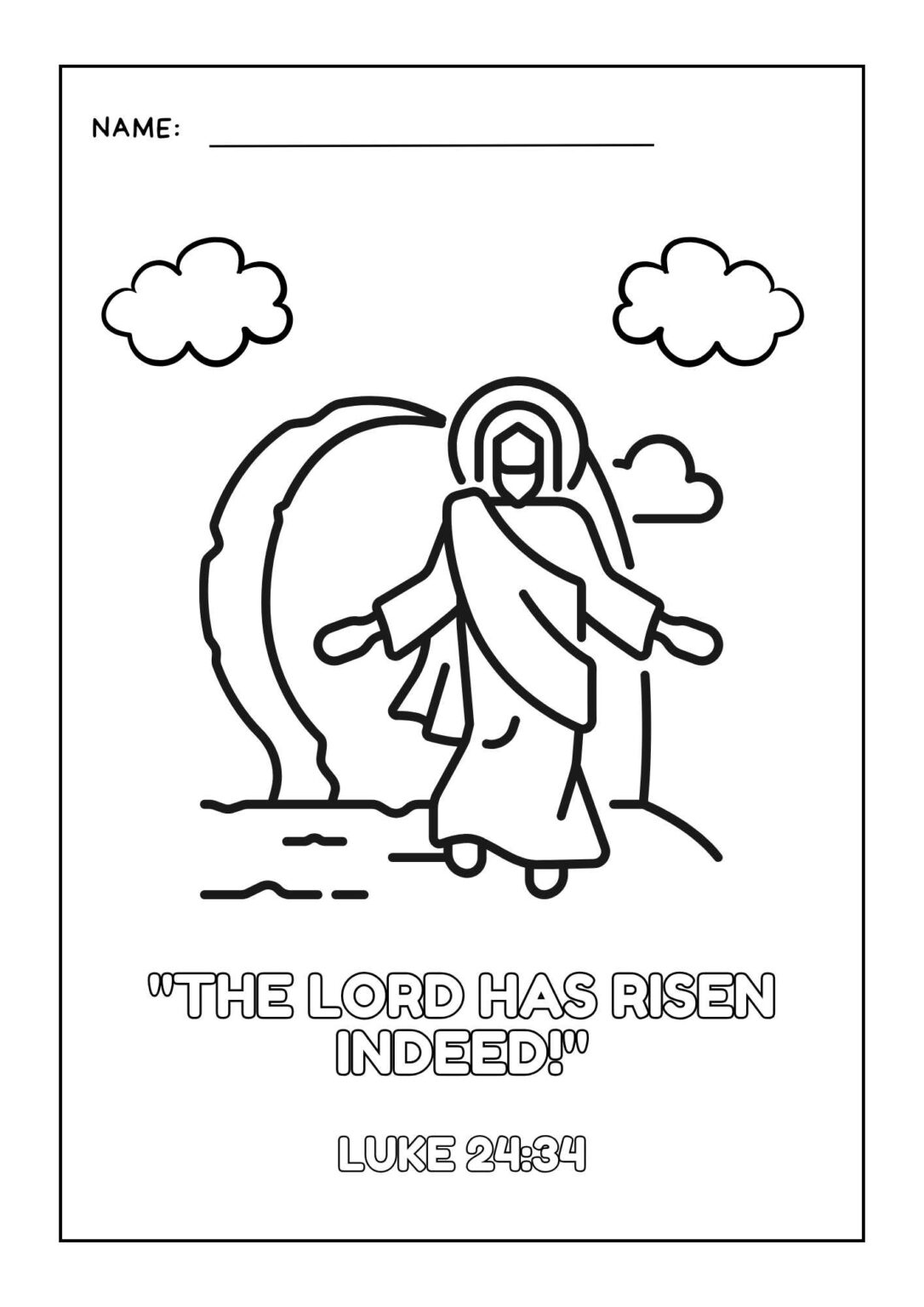 Free Christian Printable Easter Coloring Pages with Bible Verses - Free ...