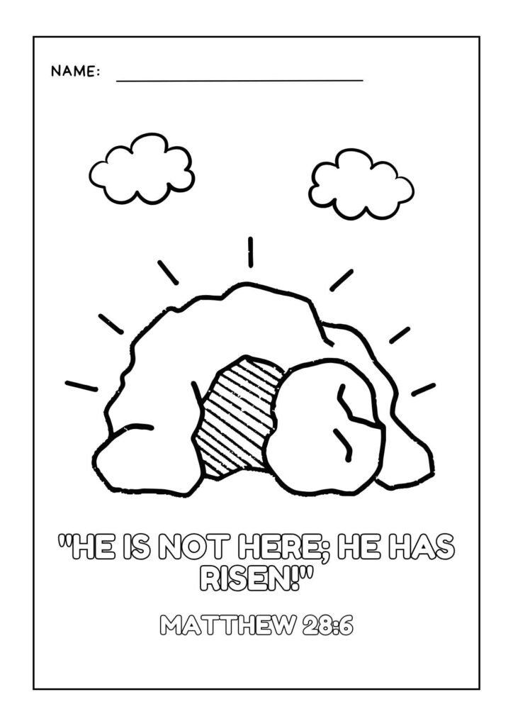 Easter Coloring Booklet with Scriptures and Salvation Prayer (UK & US ...