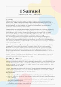 1 Samuel Printable Bible Study: Kingship, Leadership, and God’s Calling ...