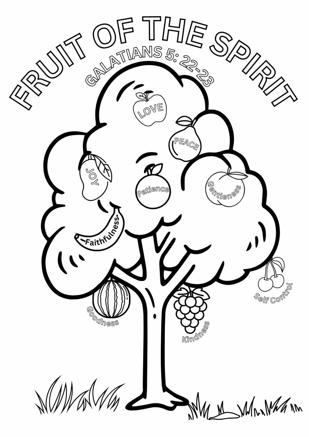 Fruit of the Spirit Colour/Color in Word Search Printable | Fun ...