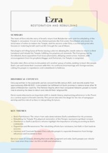 Ezra Bible Summary Sheet Printable – Rebuilding the Temple and ...