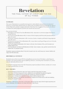 Revelation Bible Summary Sheet Printable – The End Times and Christ’s ...