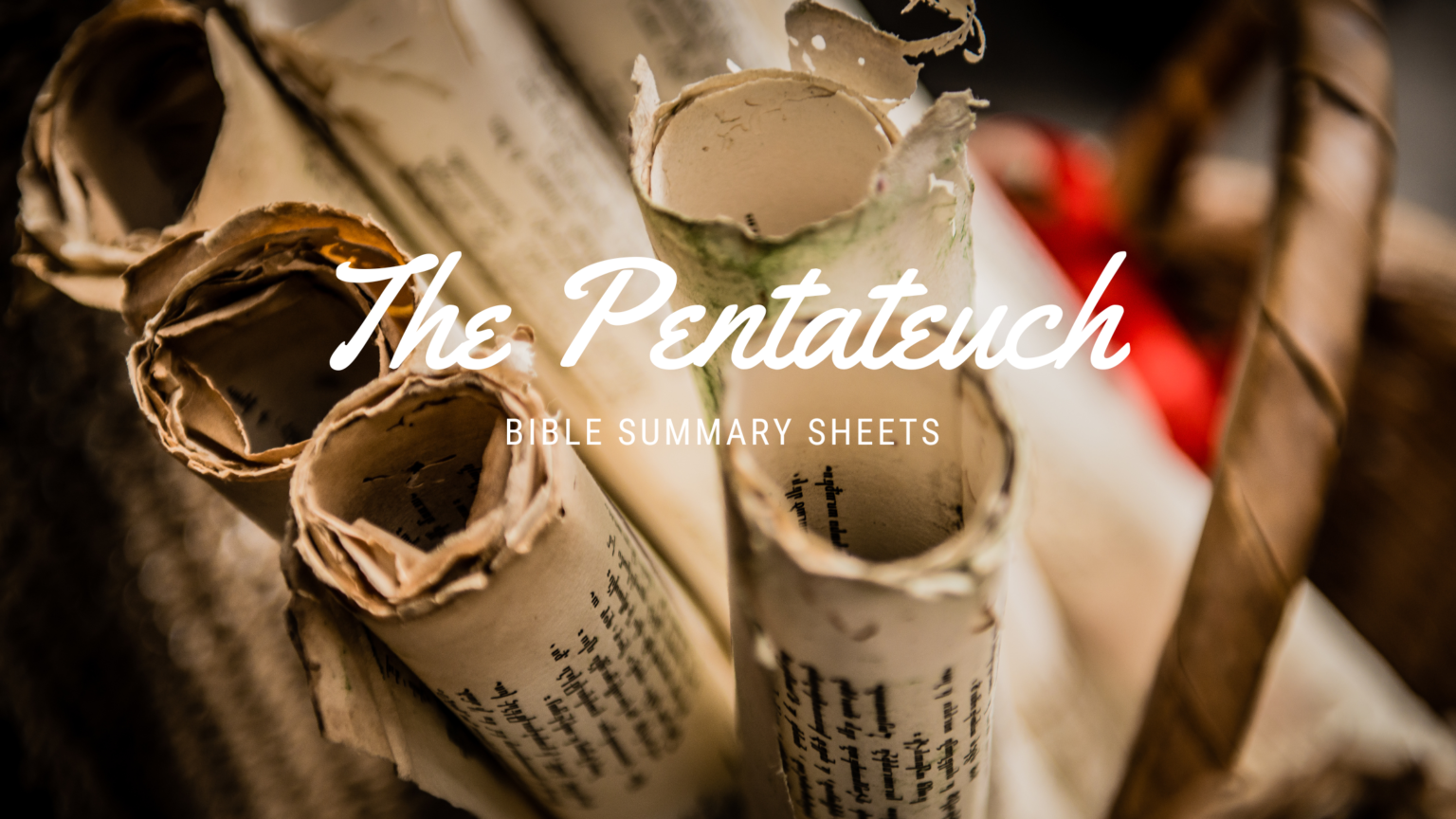 The Pentateuch (Torah or Law) Bible Summary Sheets – Download All 5 ...