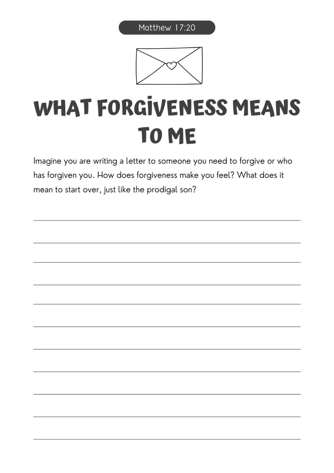 The Prodigal Son Activity Sheets - 5 Free Printable Activities - Free ...