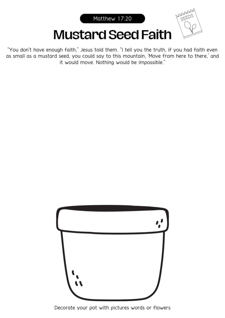 Parable of the Mustard Seed Multi Worksheet Activity Pack – 8 ...