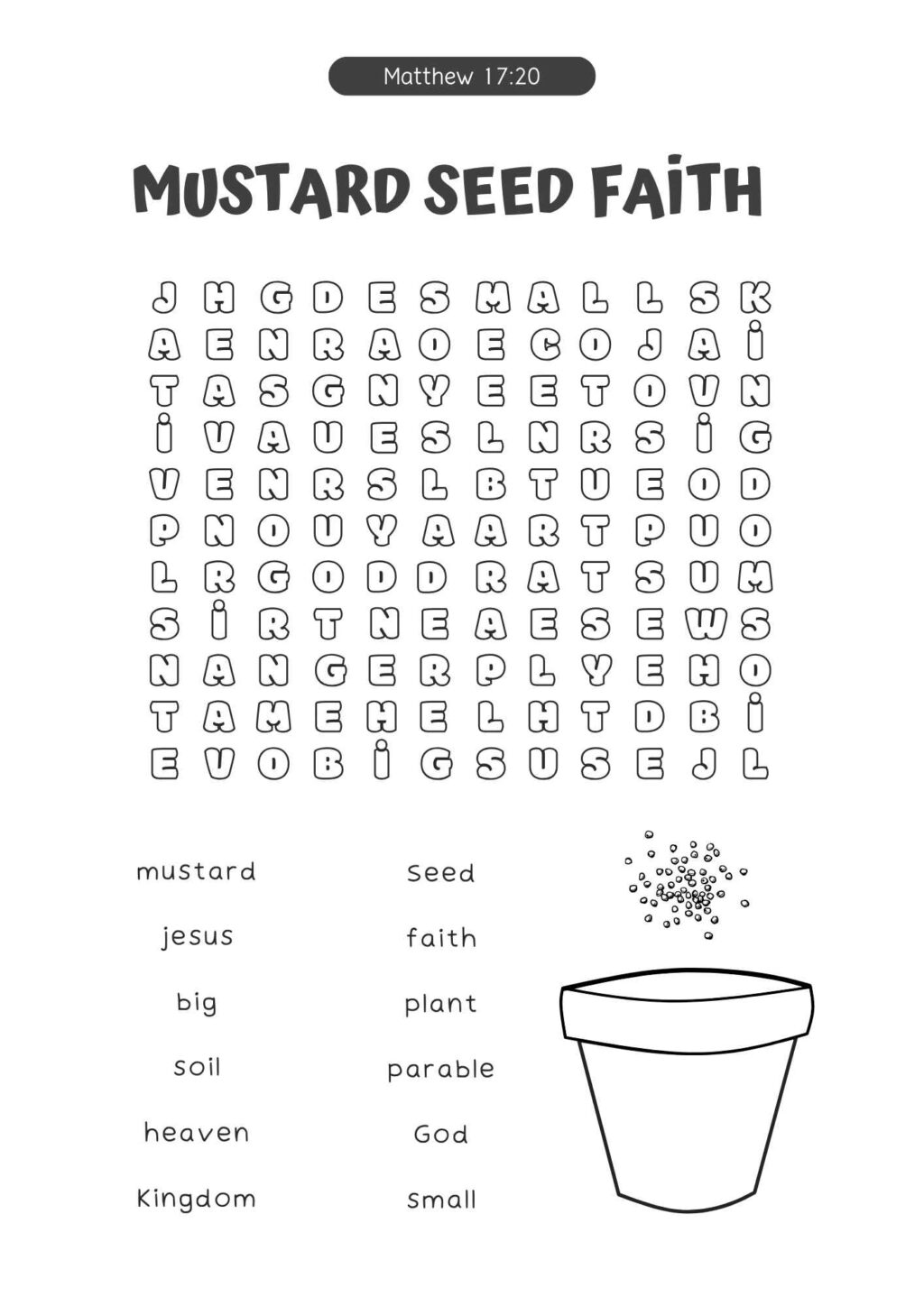 Parable of the Mustard Seed Multi Worksheet Activity Pack – 8 ...