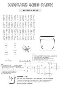 Parable of the Mustard Seed Multi Worksheet Activity Pack – 8 ...
