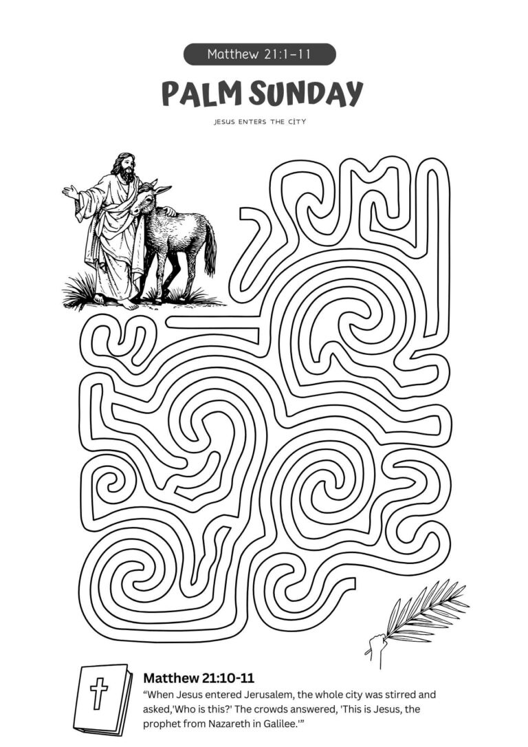 Palm Sunday Multi Worksheet Activity Pack – 6 Activities - Free Bible ...