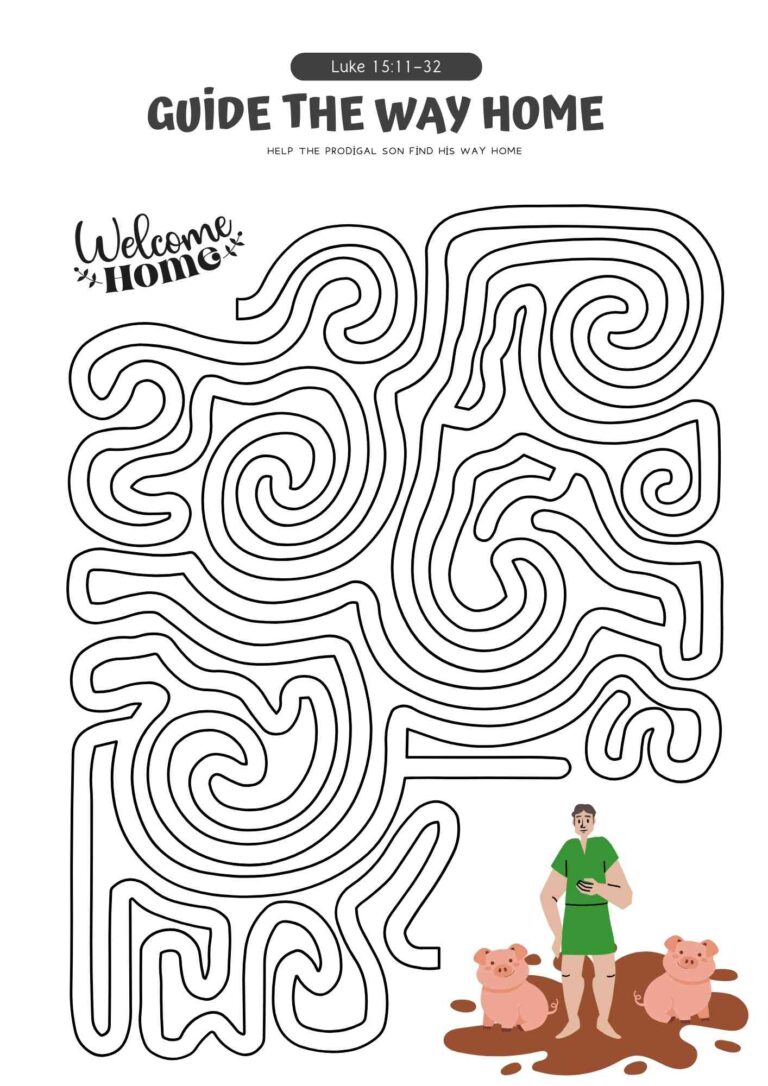 The Prodigal Son Activity Sheets - 5 Free Printable Activities - Free ...
