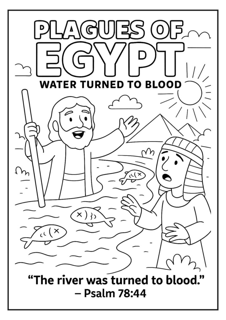 Plagues of Egypt – 10 Printable Bible Coloring Pages for Kids - Free ...
