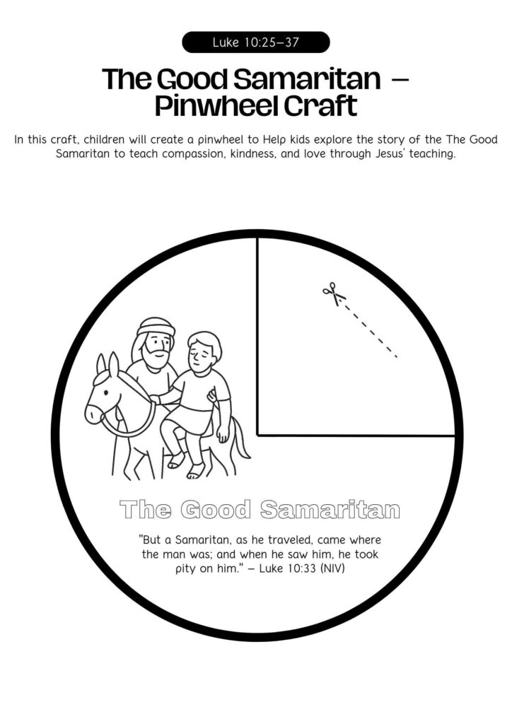 Free “The Good Samaritan” Bible Story Printable – Pinwheel Craft ...