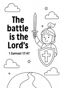 1 Samuel 17:47 Memory Verse Coloring Page – “The Battle Is the Lord’s ...