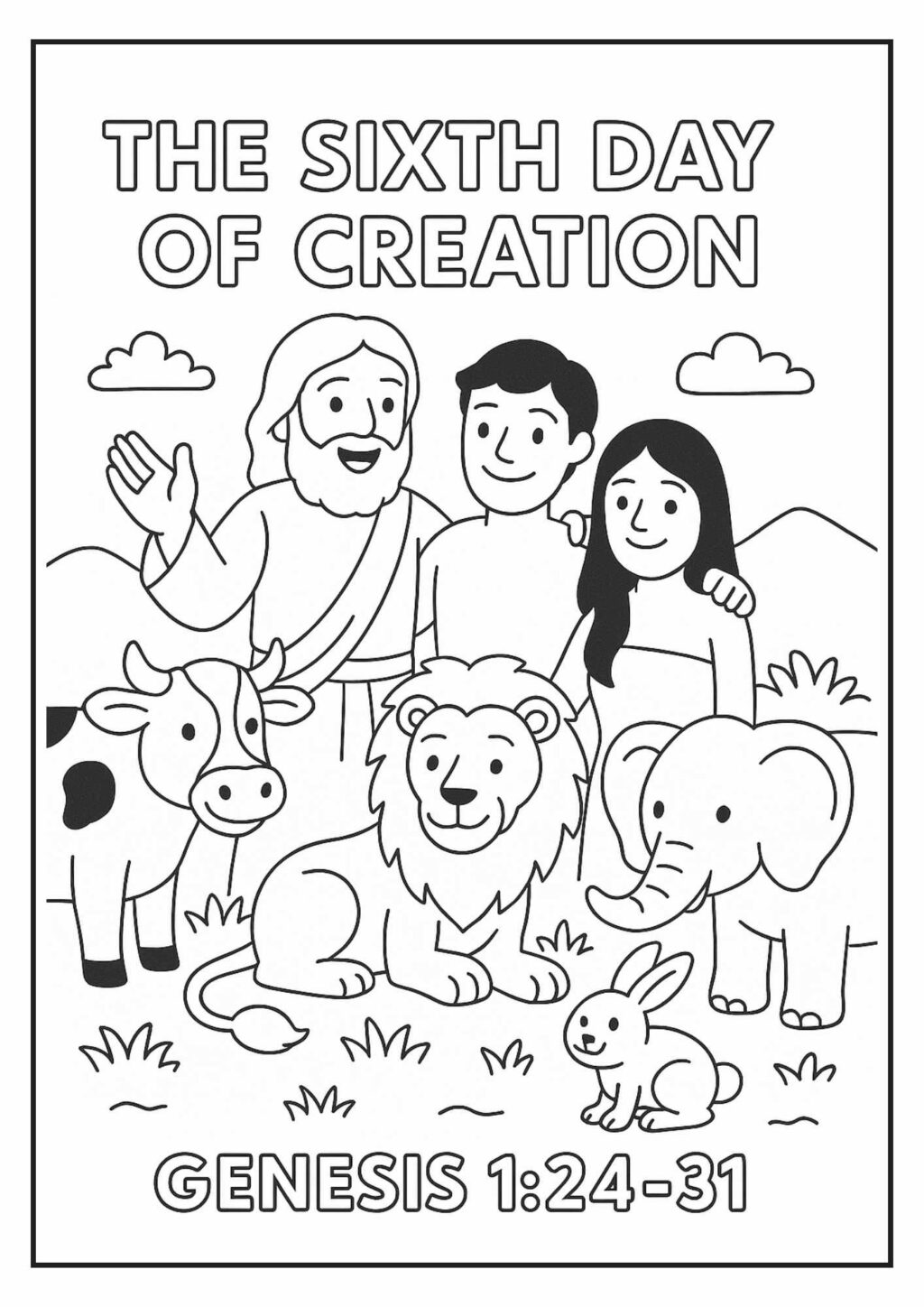 7 Days of Creation Printable Coloring Pages – Bible Activities for Kids ...