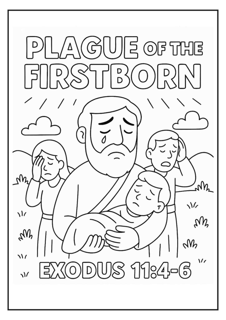 Plagues of Egypt – 10 Printable Bible Coloring Pages for Kids - Free ...