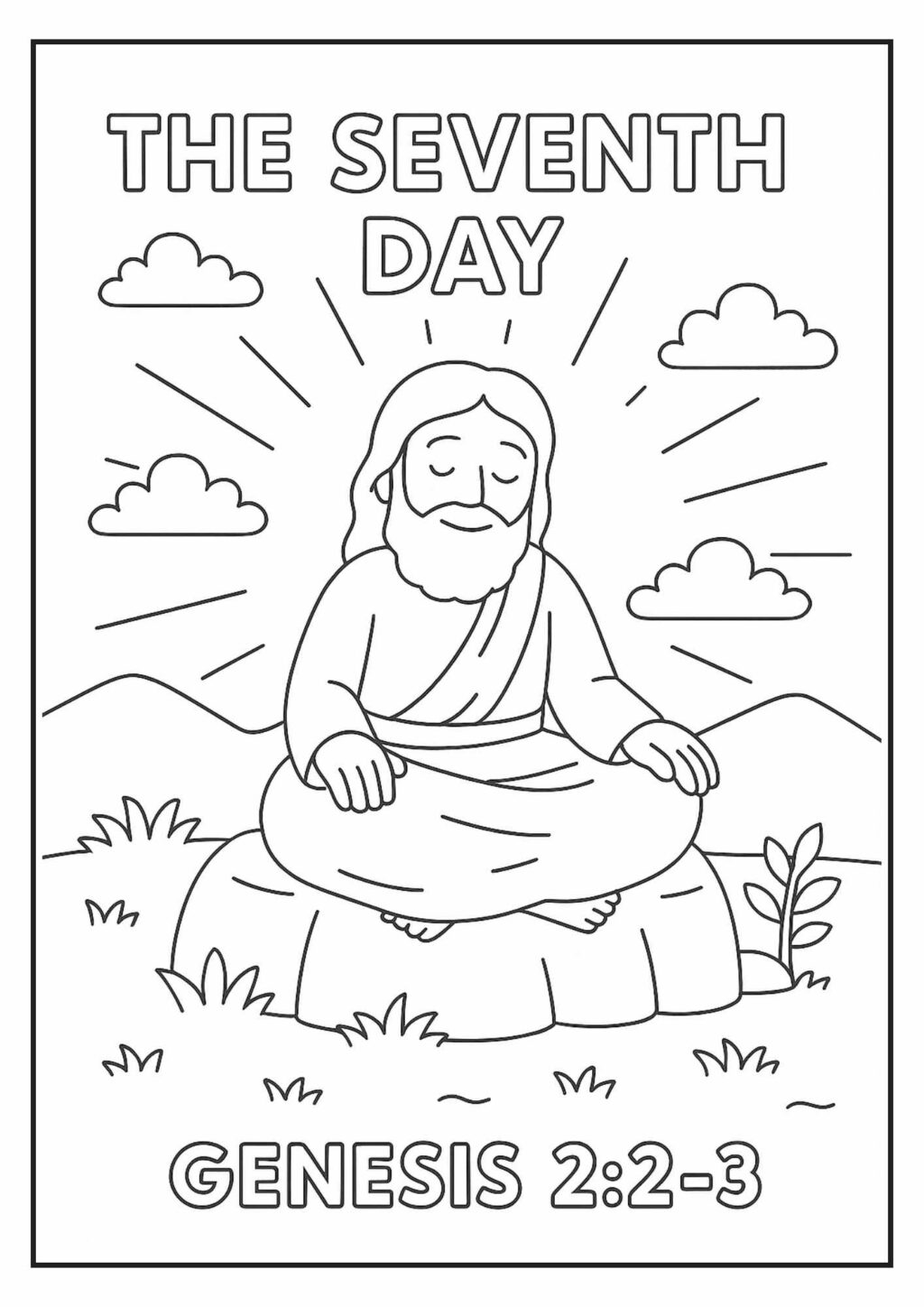 7 Days of Creation Printable Coloring Pages – Bible Activities for Kids ...