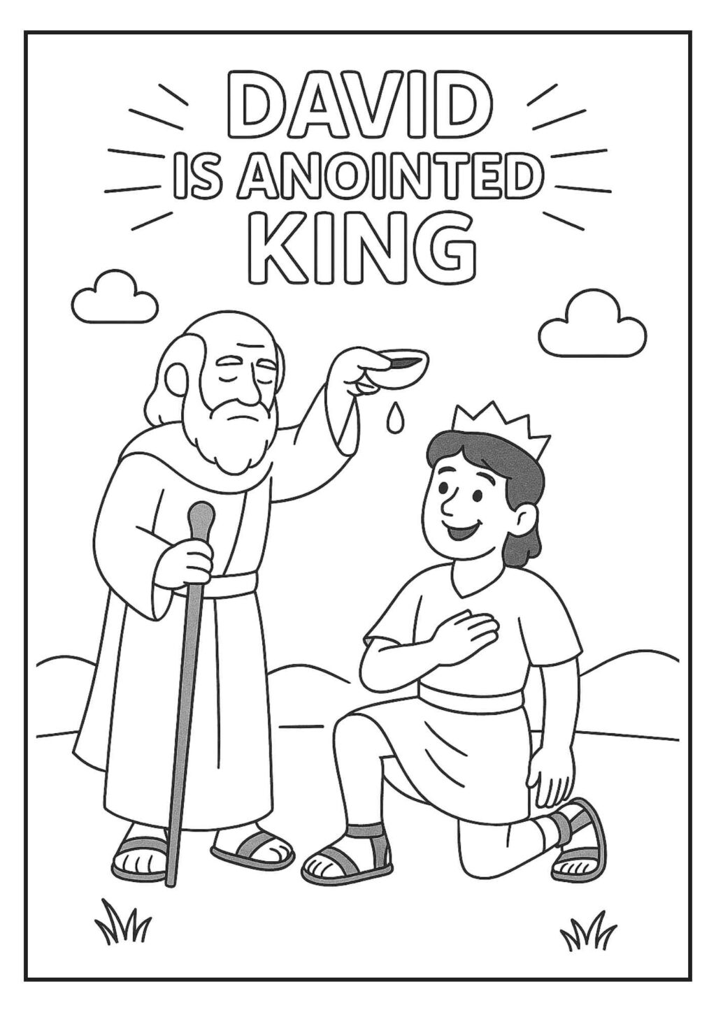 5 David Bible Story Coloring Pages – Magazine-Style Free Printables for ...