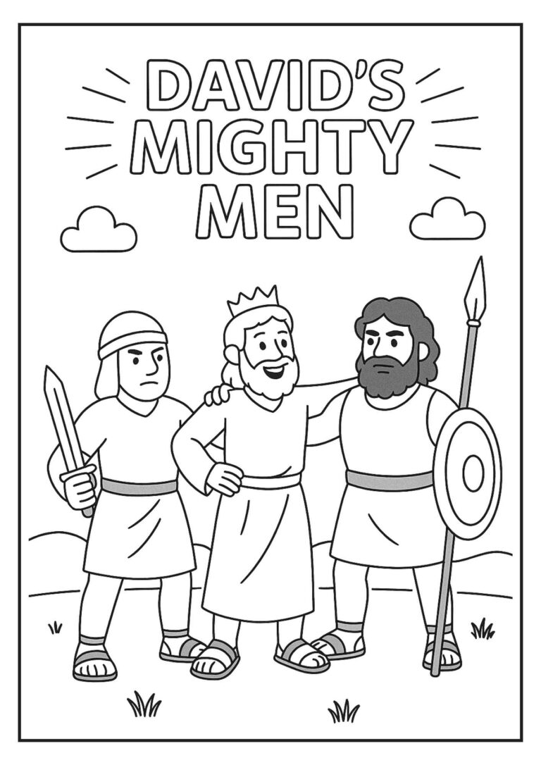5 David Bible Story Coloring Pages – Magazine-Style Free Printables for ...