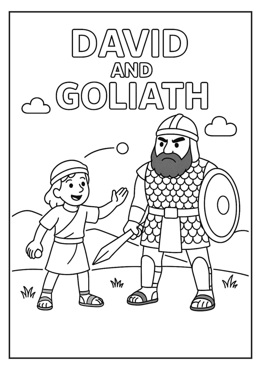 5 David Bible Story Coloring Pages – Magazine-Style Free Printables for ...