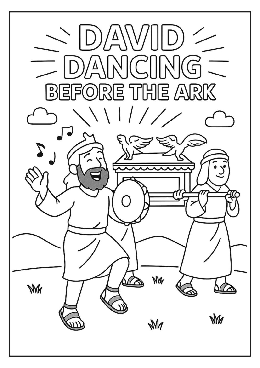 5 David Bible Story Coloring Pages – Magazine-Style Free Printables for ...