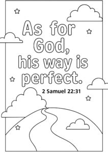 2 Samuel 22:31 Memory Verse Coloring Page – “As for God, His Way Is ...