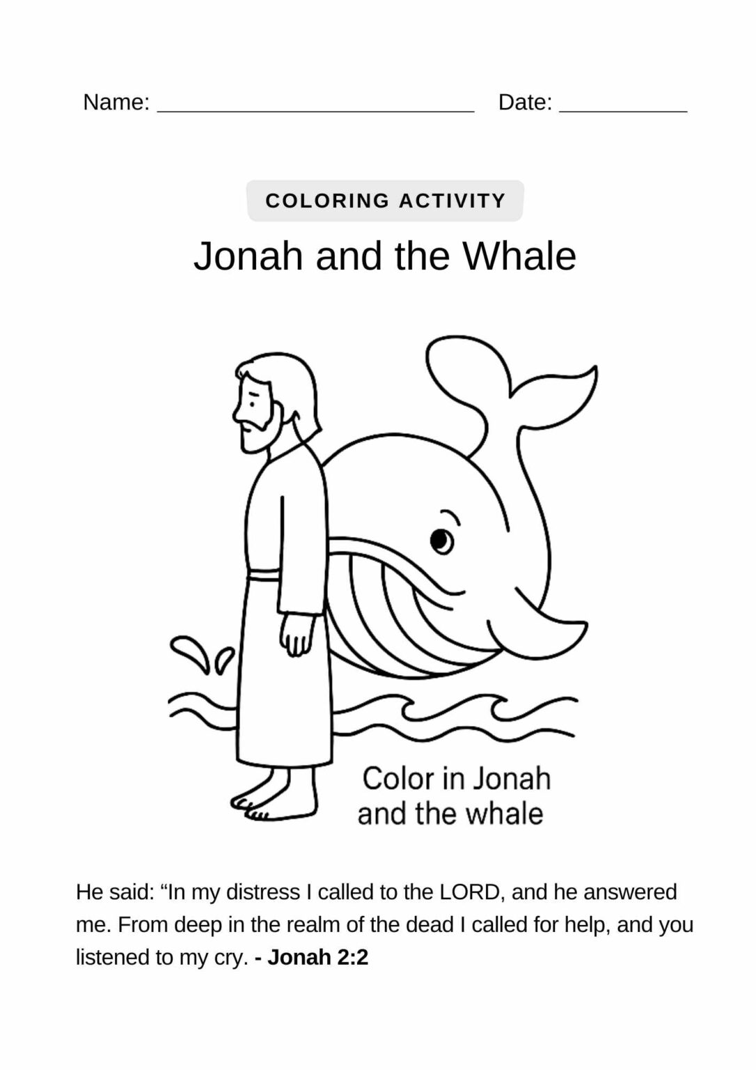 Free Jonah Story Cube & Activity Pack for Kids Ministry - Free Bible ...