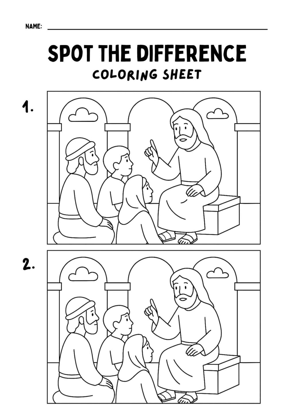 Free New Testament Bible Spot the Difference Activity Pack – 7 ...