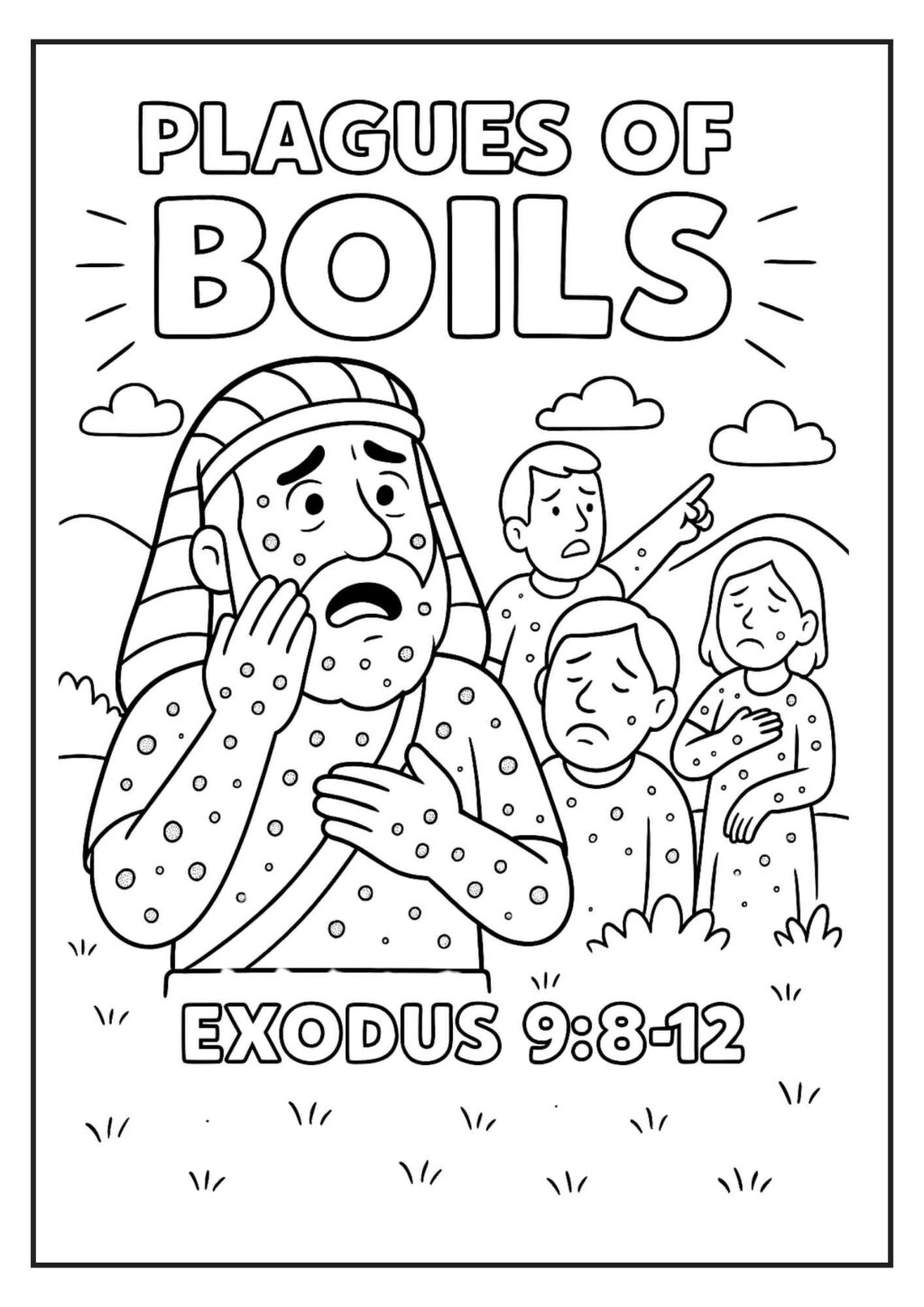 Plagues of Egypt – 10 Printable Bible Coloring Pages for Kids - Free ...