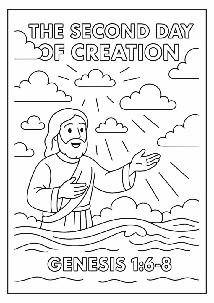 7 Days of Creation Printable Coloring Pages – Bible Activities for Kids ...