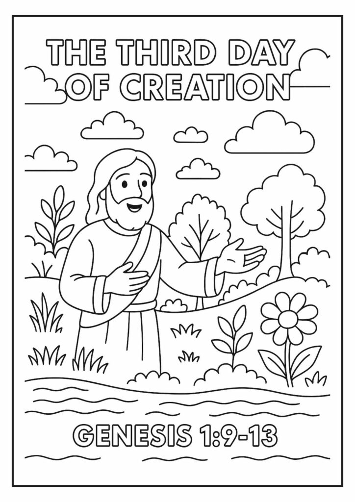 7 Days of Creation Printable Coloring Pages – Bible Activities for Kids ...