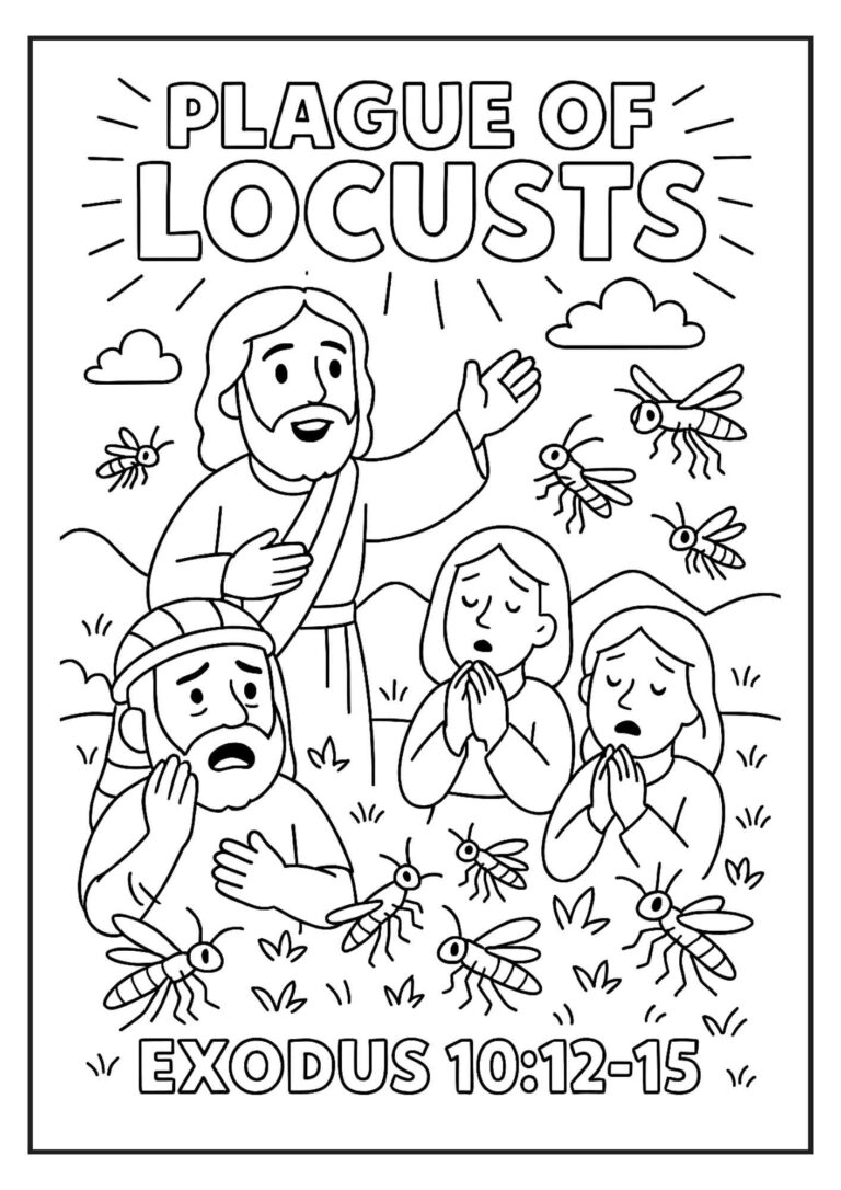 Plagues of Egypt – 10 Printable Bible Coloring Pages for Kids - Free ...