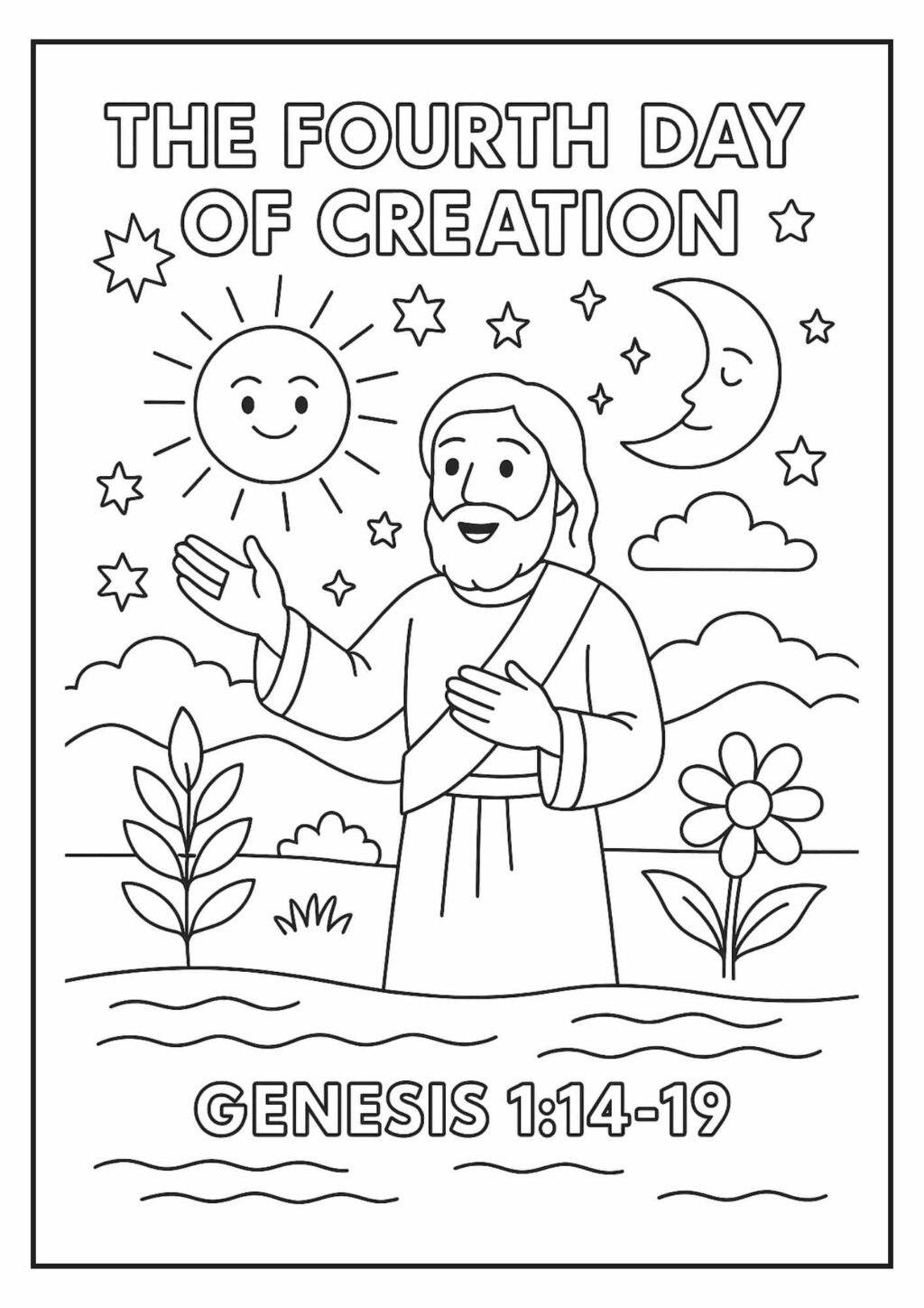 7 Days of Creation Printable Coloring Pages – Bible Activities for Kids ...