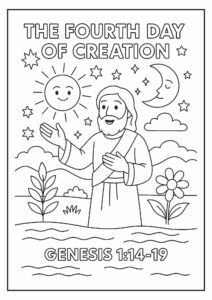 7 Days of Creation Printable Coloring Pages – Bible Activities for Kids ...