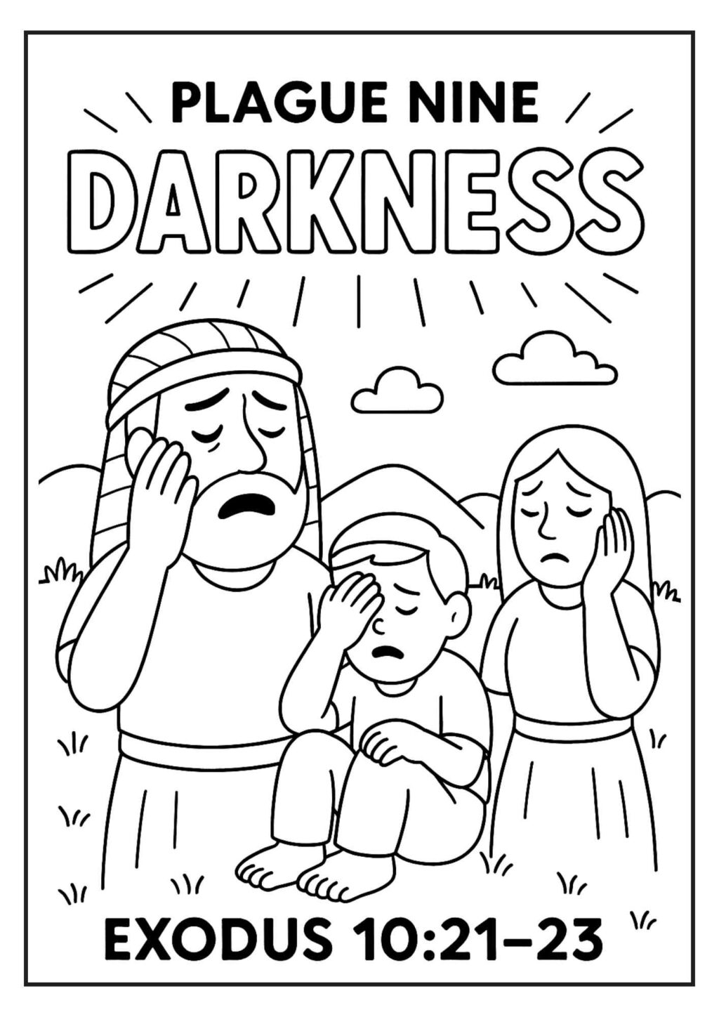 Plagues of Egypt – 10 Printable Bible Coloring Pages for Kids - Free ...