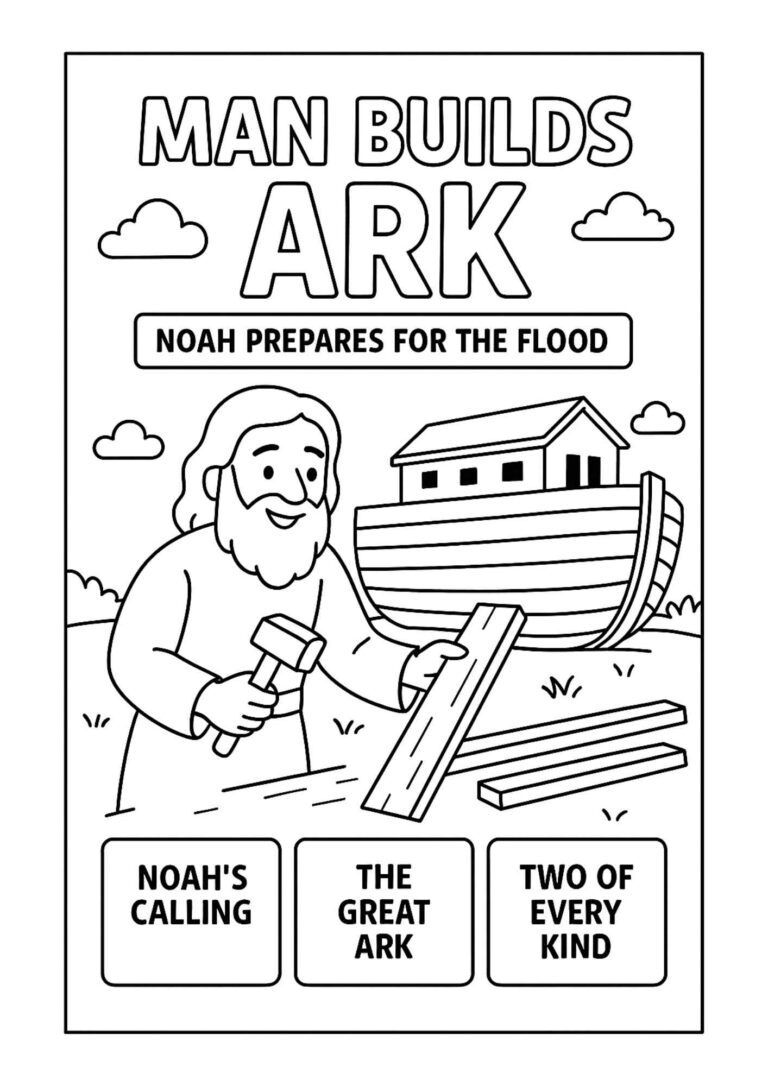 3 Noah’s Ark Coloring Pages – Free Magazine-Style Bible Printables for ...