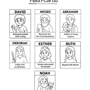 Free Bible Character Coloring Pages for Kids | Printable Bible Heroes ...