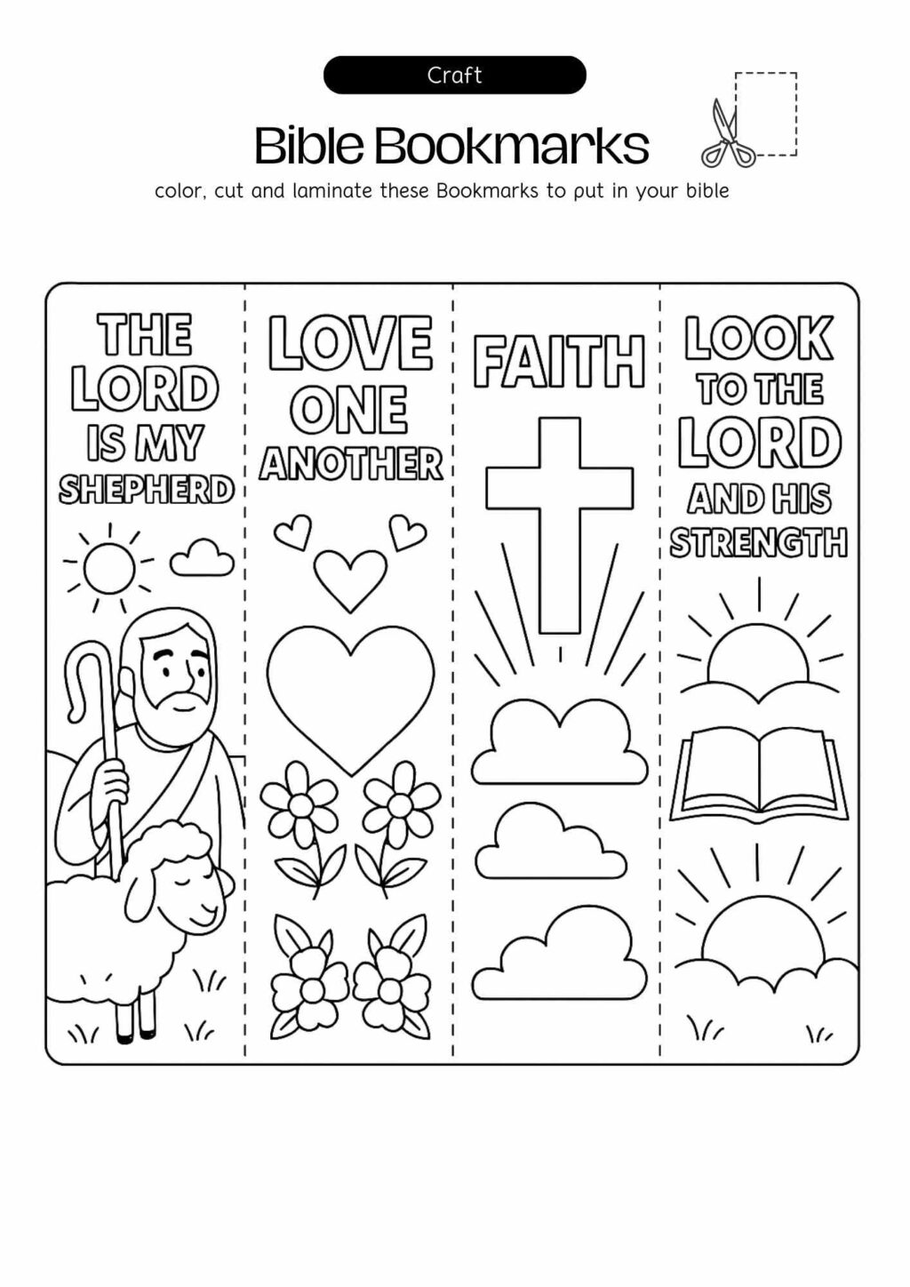 Bible Verse Coloring Bookmarks Printable Coloring Pages