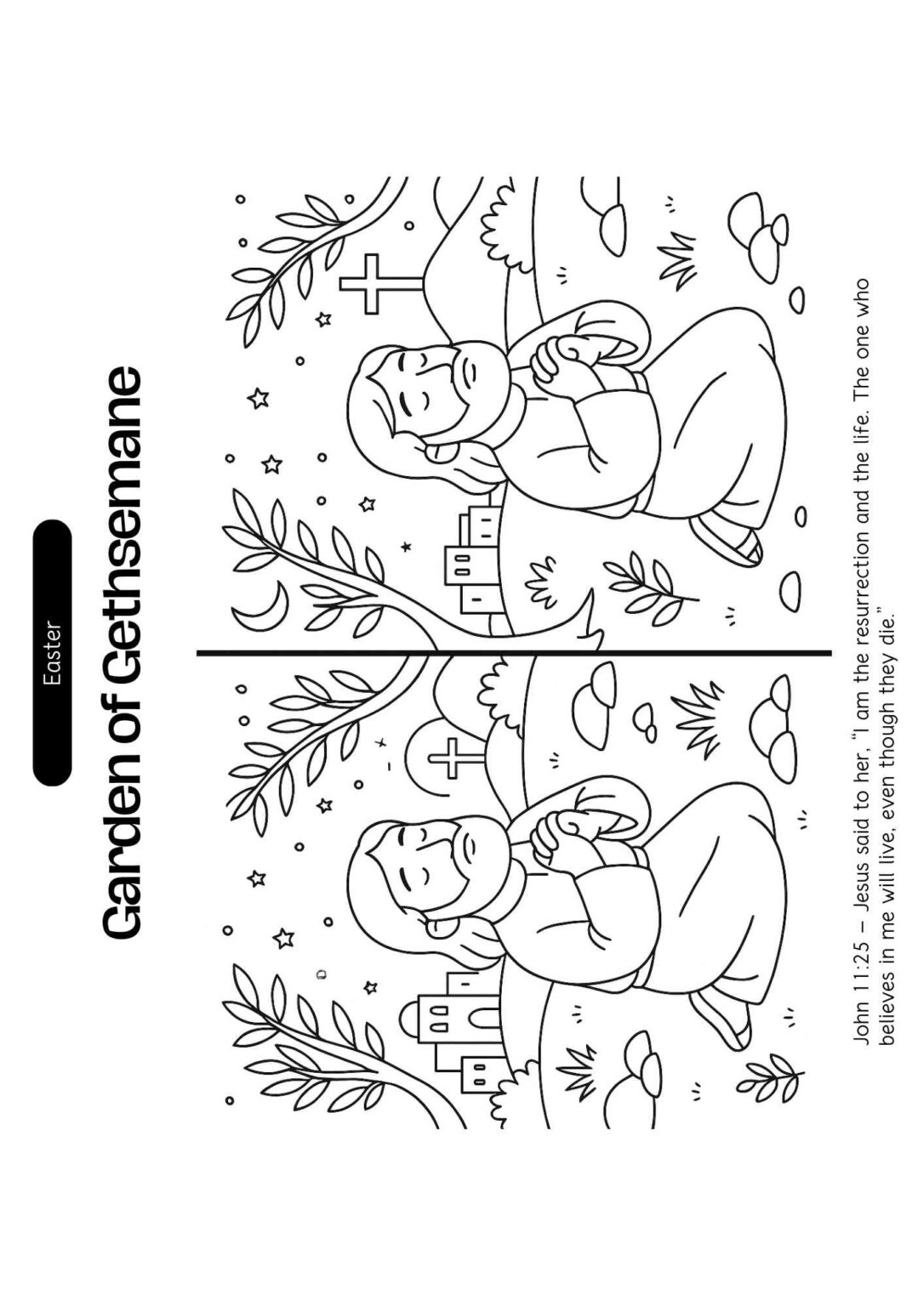 Jesus Praying – Easter Spot the Difference Activity for Kids - Free ...