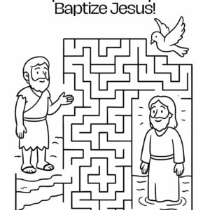 Jesus maze printable Archives - Free Bible Worksheets
