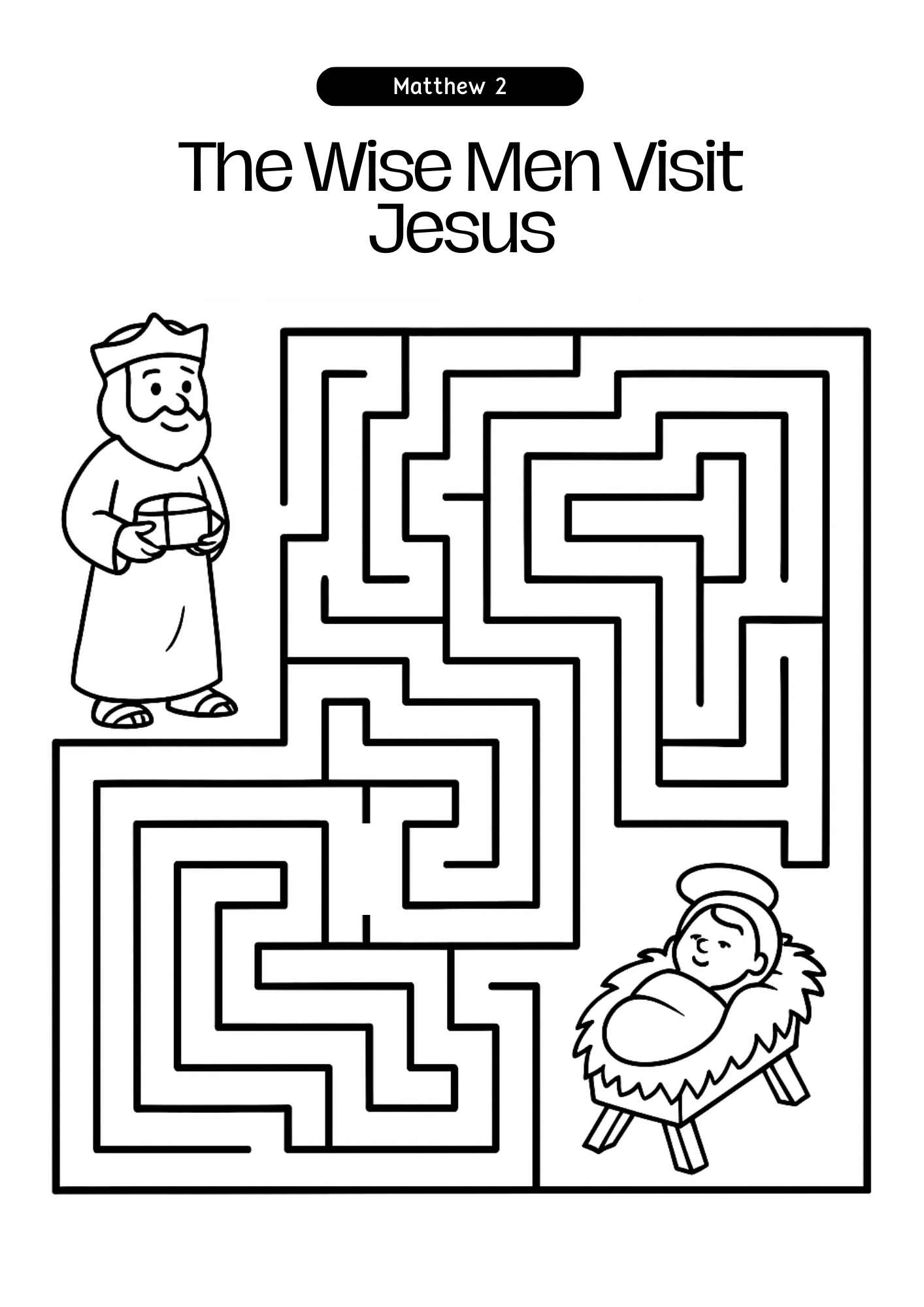 Free Wise Men Maze Printable – Help the Wise Men Find Baby Jesus ...