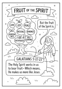 Fruit of the Spirit Printable Coloring Page – Galatians 5:22-23 ...