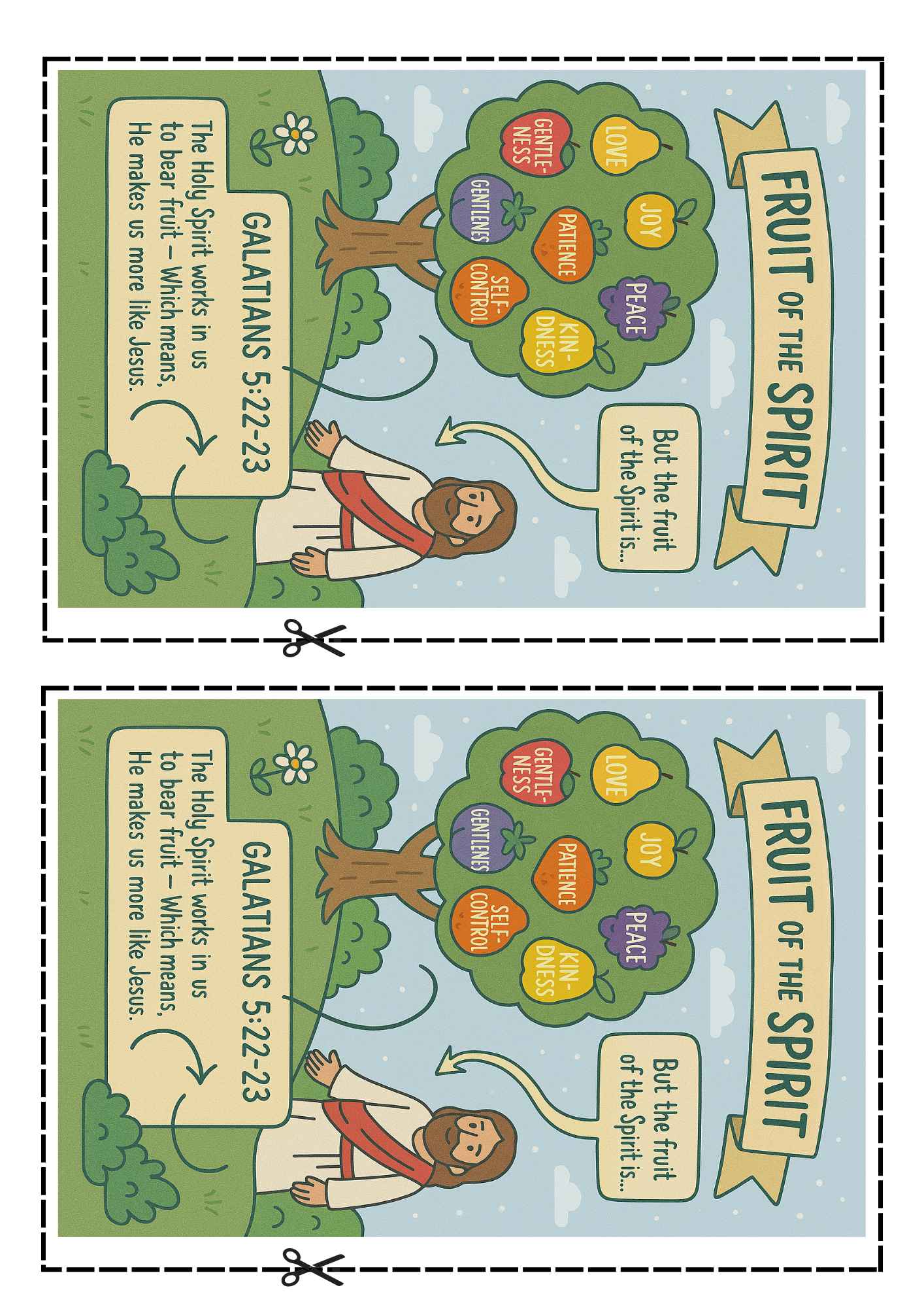 Fruit of the Spirit Study Guide Printable – Cut & Learn Cards for Kids ...
